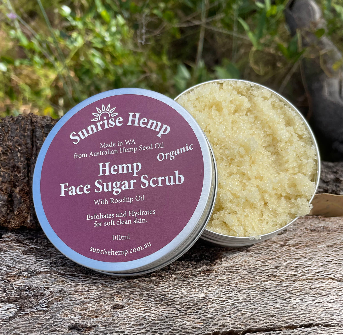 Hemp Face Sugar Scrub 100ml – Sunrise Hemp